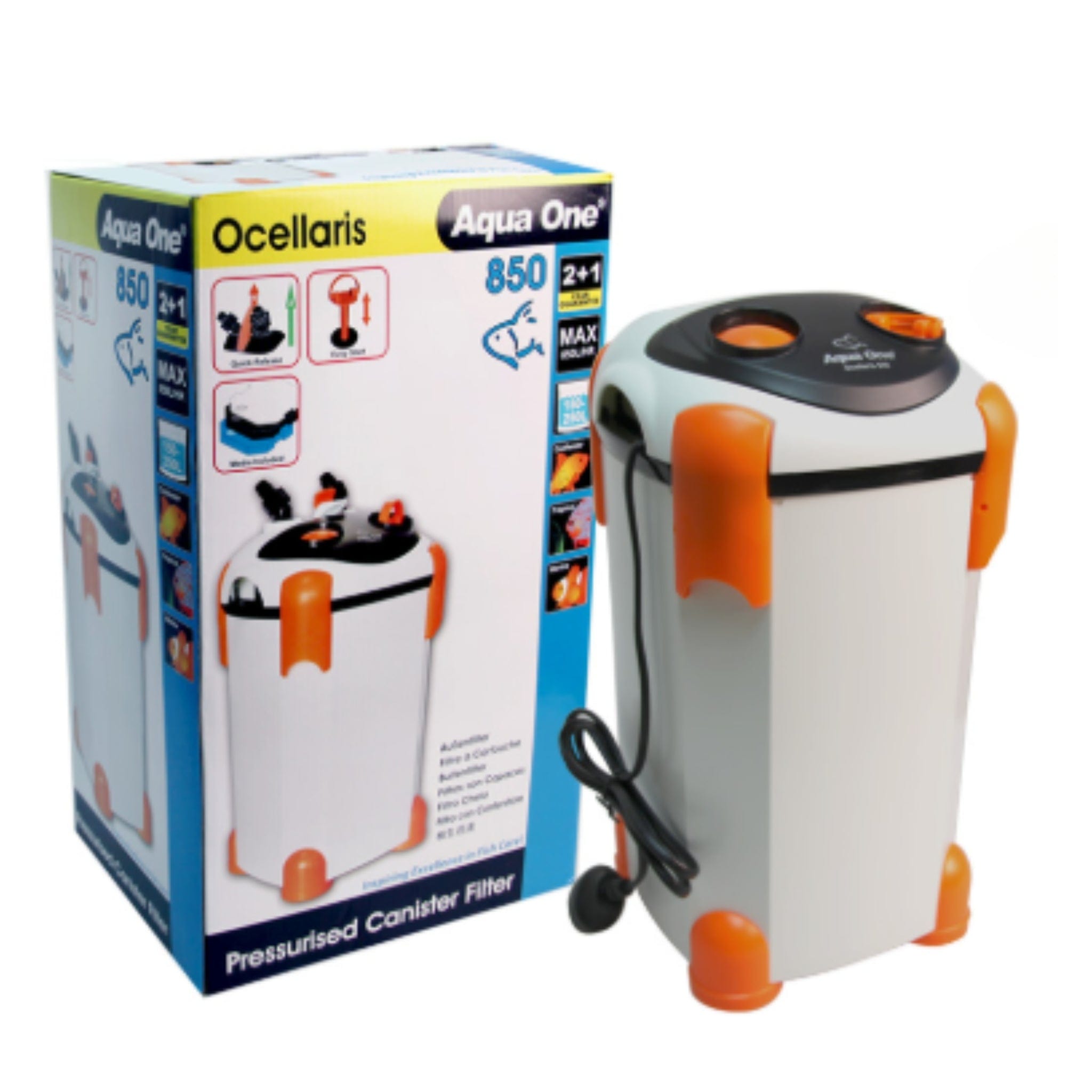 Ocellaris Canister Filter 400L/Hr - Aqua One – Krakking Korals